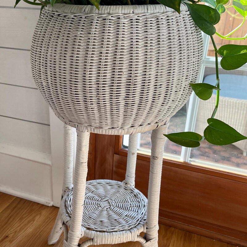 Tall Wicker Planter - Etsy