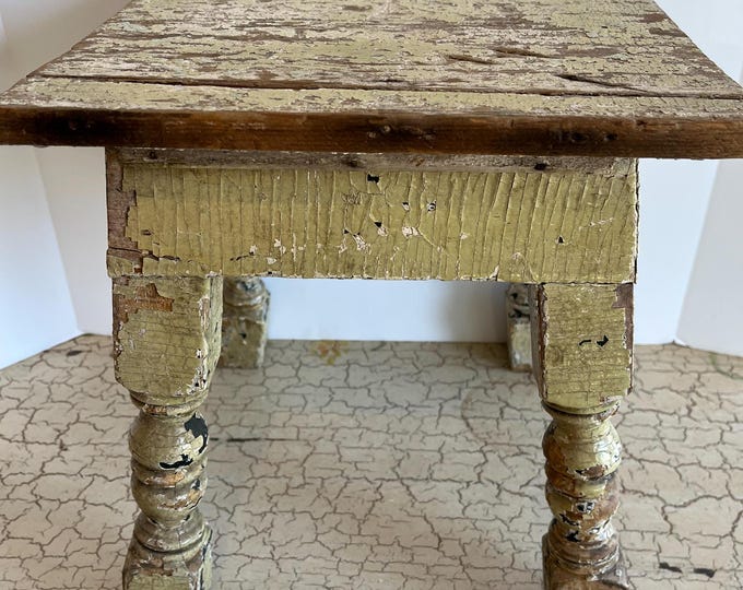 Chippy Green Plant Stand Wood Plant Stand Old Plant Stand Foot Rest - Etsy