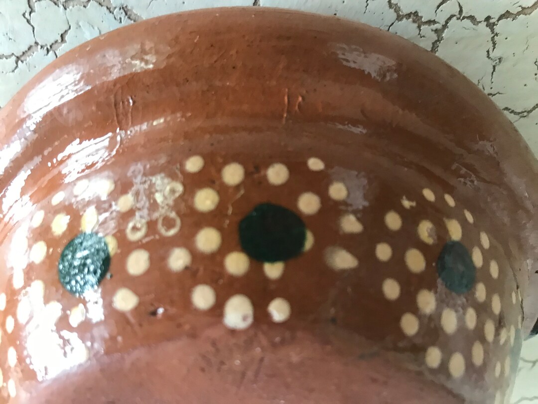 Redware Bowl: Small Trinket Dish With Handles - Etsy