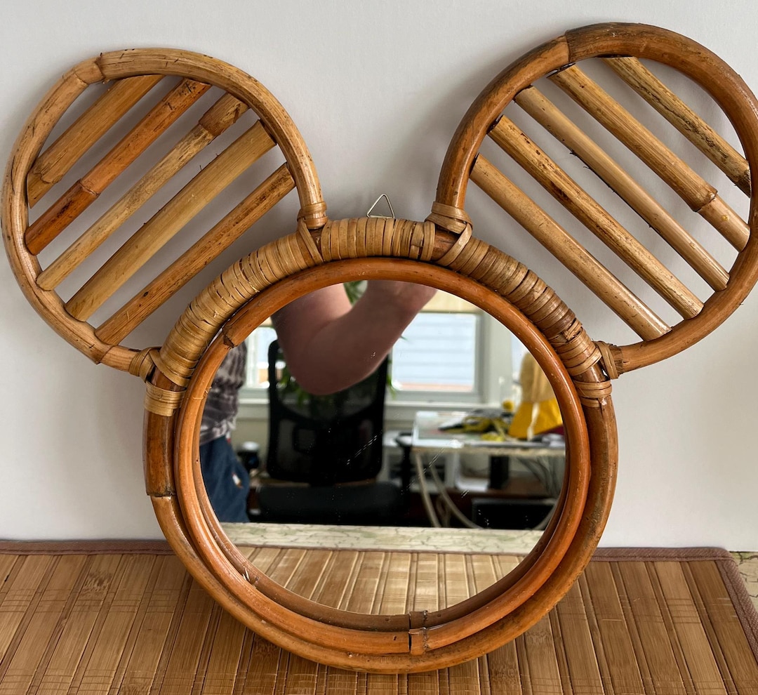 Mickey Mouse Rattan Mirror Rattan Mirror Childs Mirror Childs Room ...