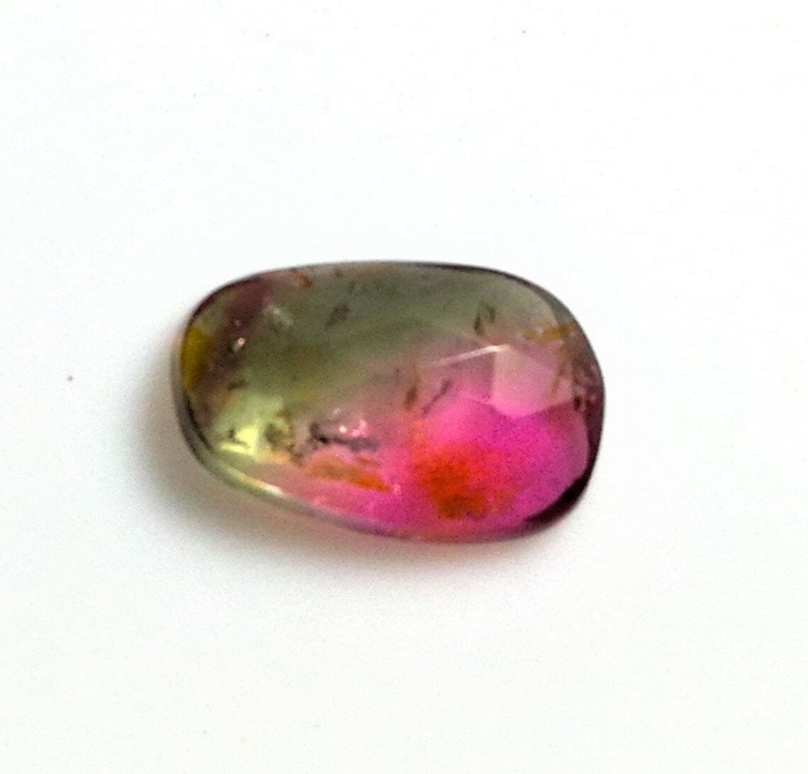 Natural Bio blue and Watermelon Multi Tourmaline Faceted | Etsy