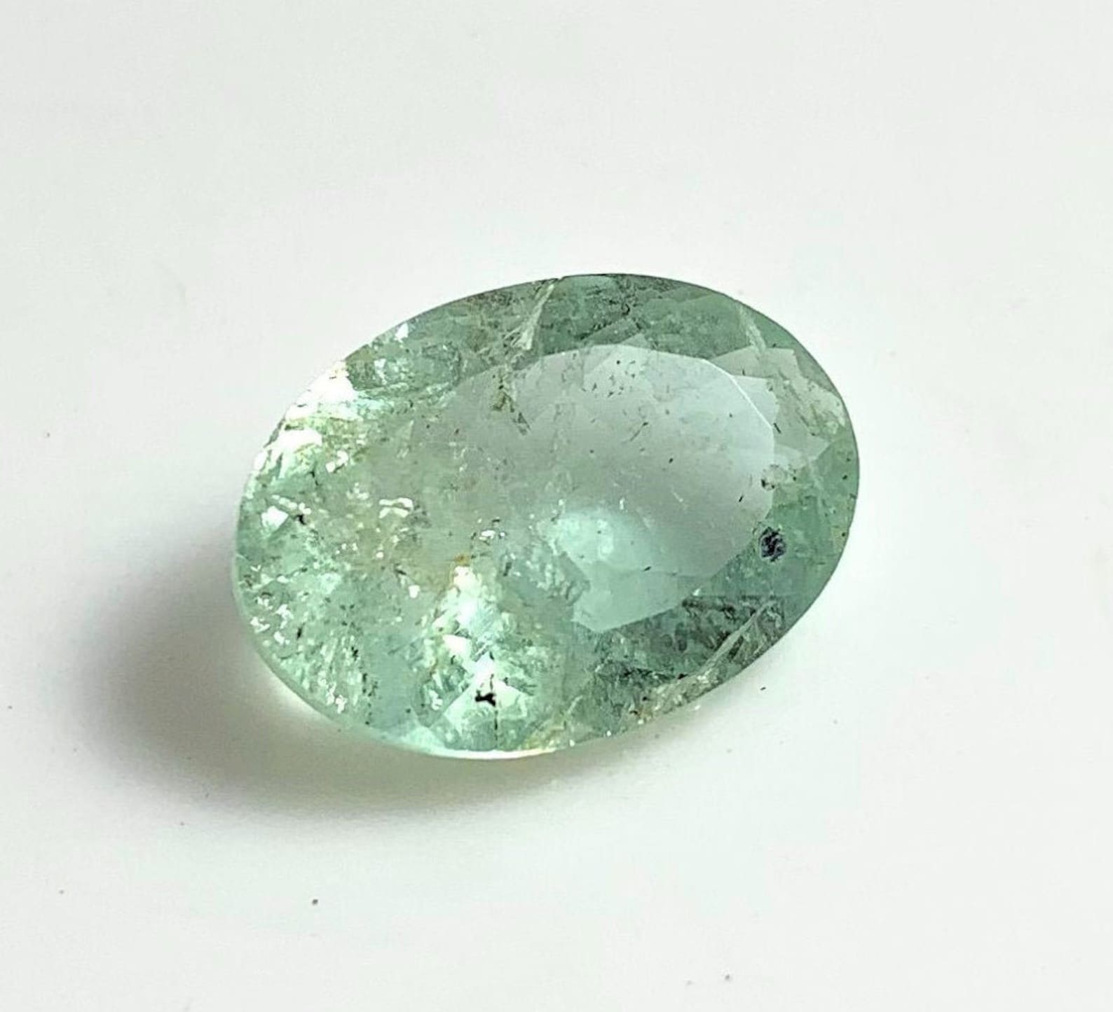 Natural Light Green Aquamarine Faceted Oval AAA Quality for - Etsy UK