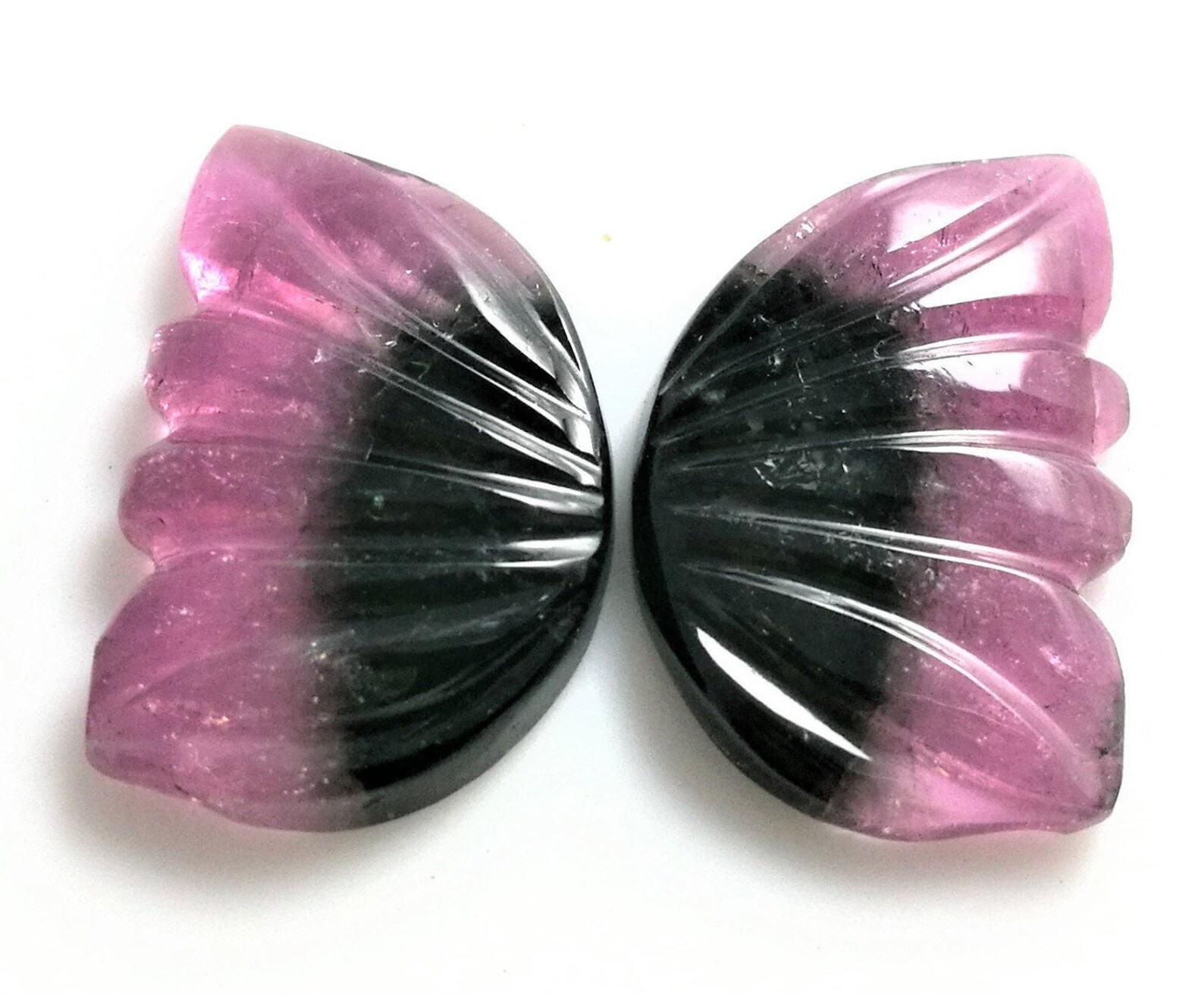 Watermelon Tourmaline Gemstone 24X19.50 M.M. Carving October - Etsy