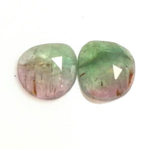 Natural Watermelon Tourmaline Faceted Rosecut Slice 6.50X6.50 AAA ...