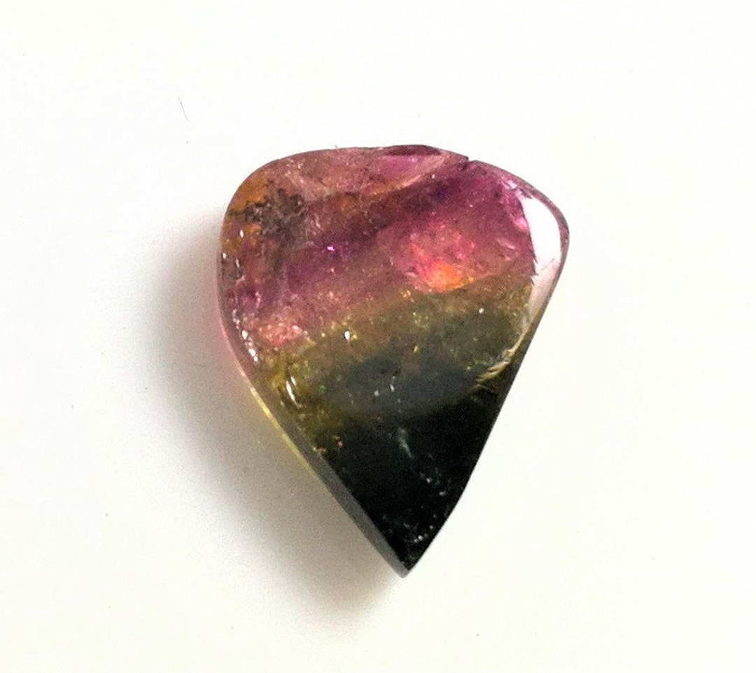 Natural Watermelon Multi Tourmaline Plain Slice 9X10.50 M.M. [APPROX ...