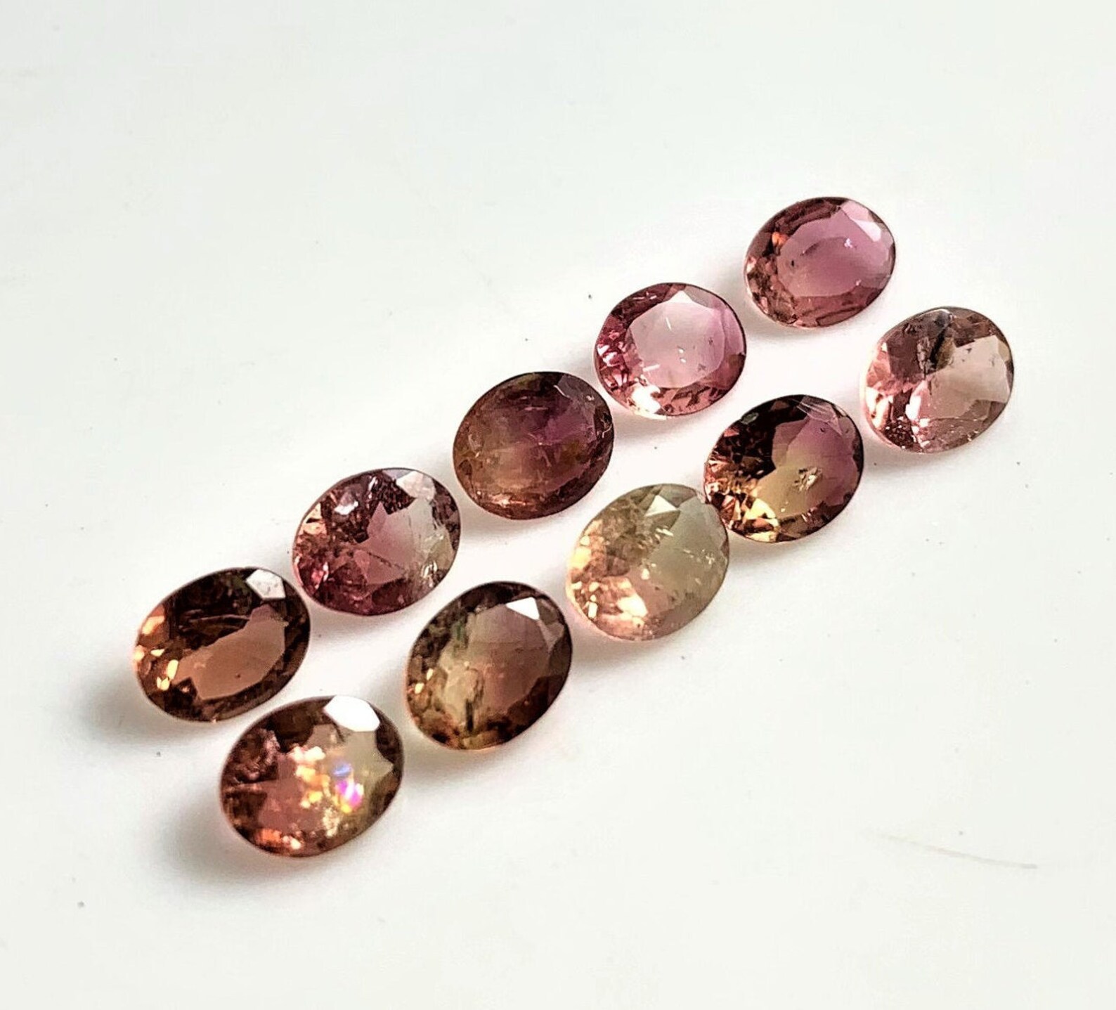 Natural Bio Multi Tourmaline Faceted 4X5 M.M. Oval For | Etsy