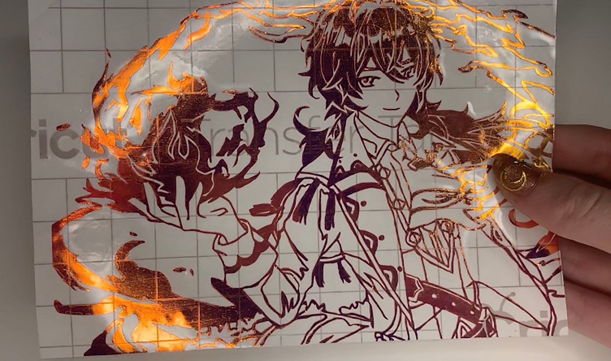 Genshin Impact Diluc Iridescent Vinyl Sticker - Etsy