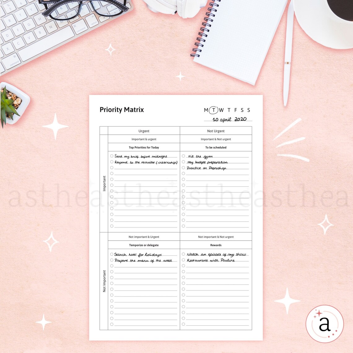 Priority Matrix, Task Management, Decision Matrix, Eisenhower Matrix ...