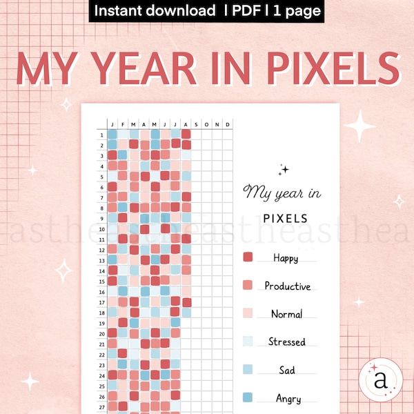 A Year in Pixels - Etsy