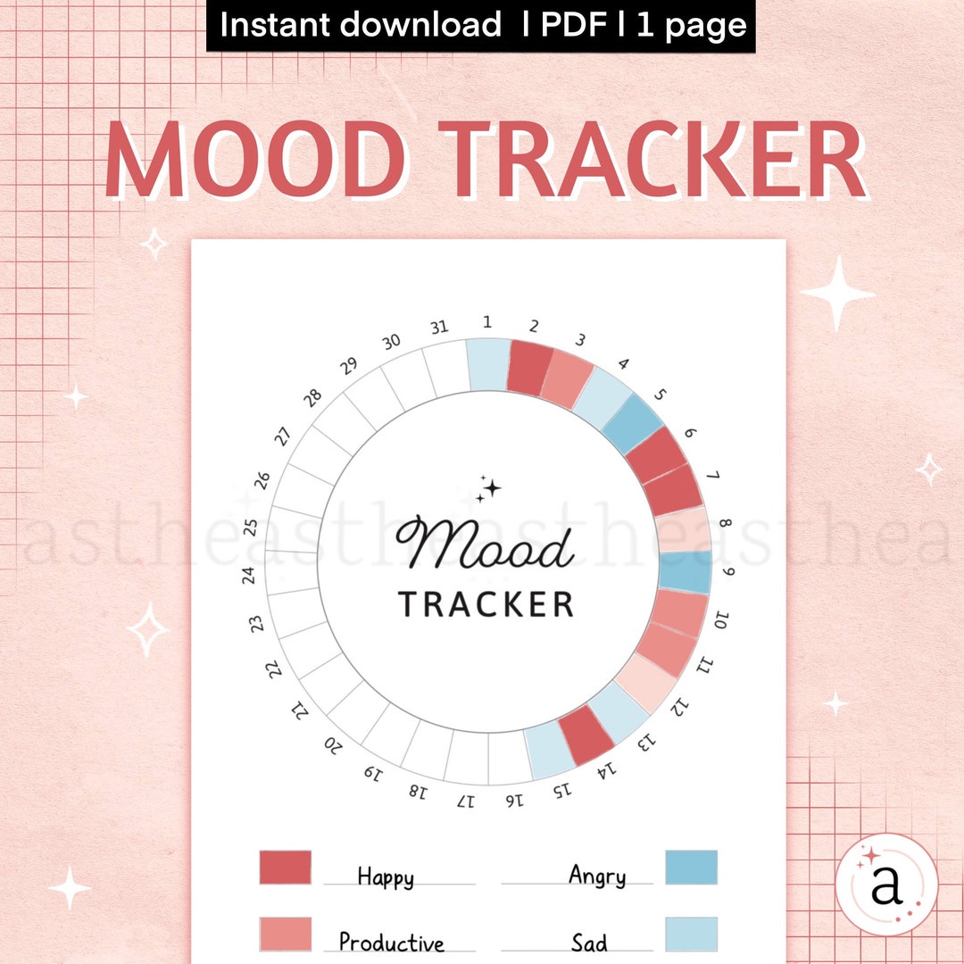 Mood Tracker, Printable Tracker, Mood Journal, PDF Printable, Week ...