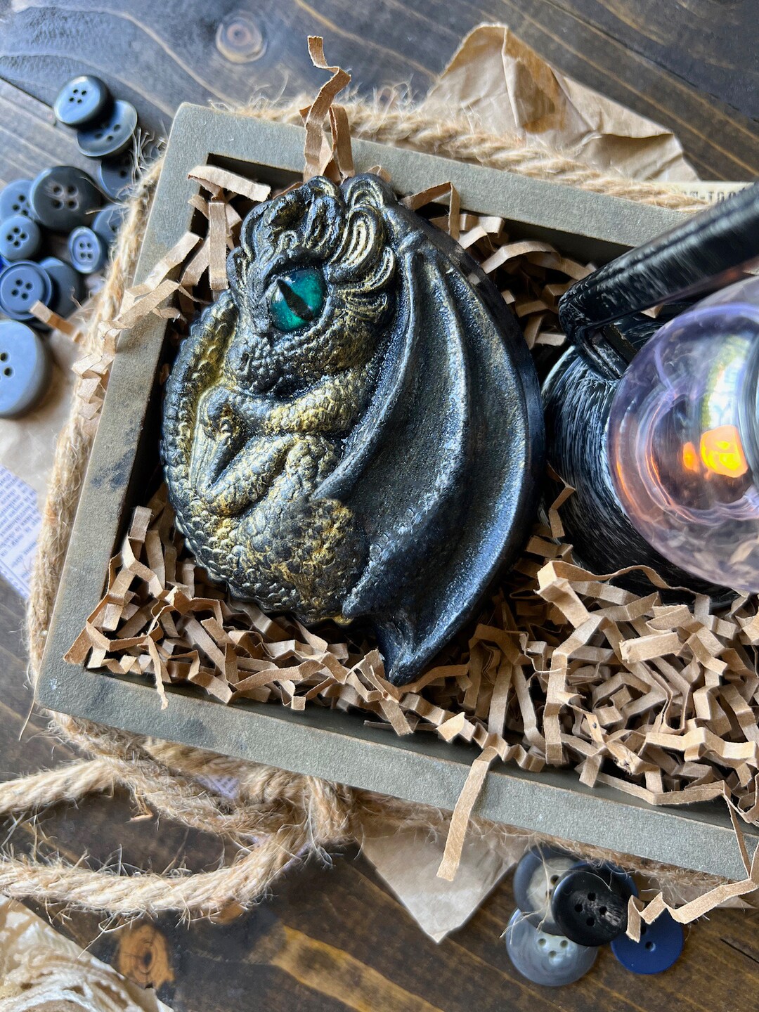 Christmas, Christmas Soap, Christmas Gift, Handmade Soap, Dragon Soap, Black Soap, Dragon Symbol ...
