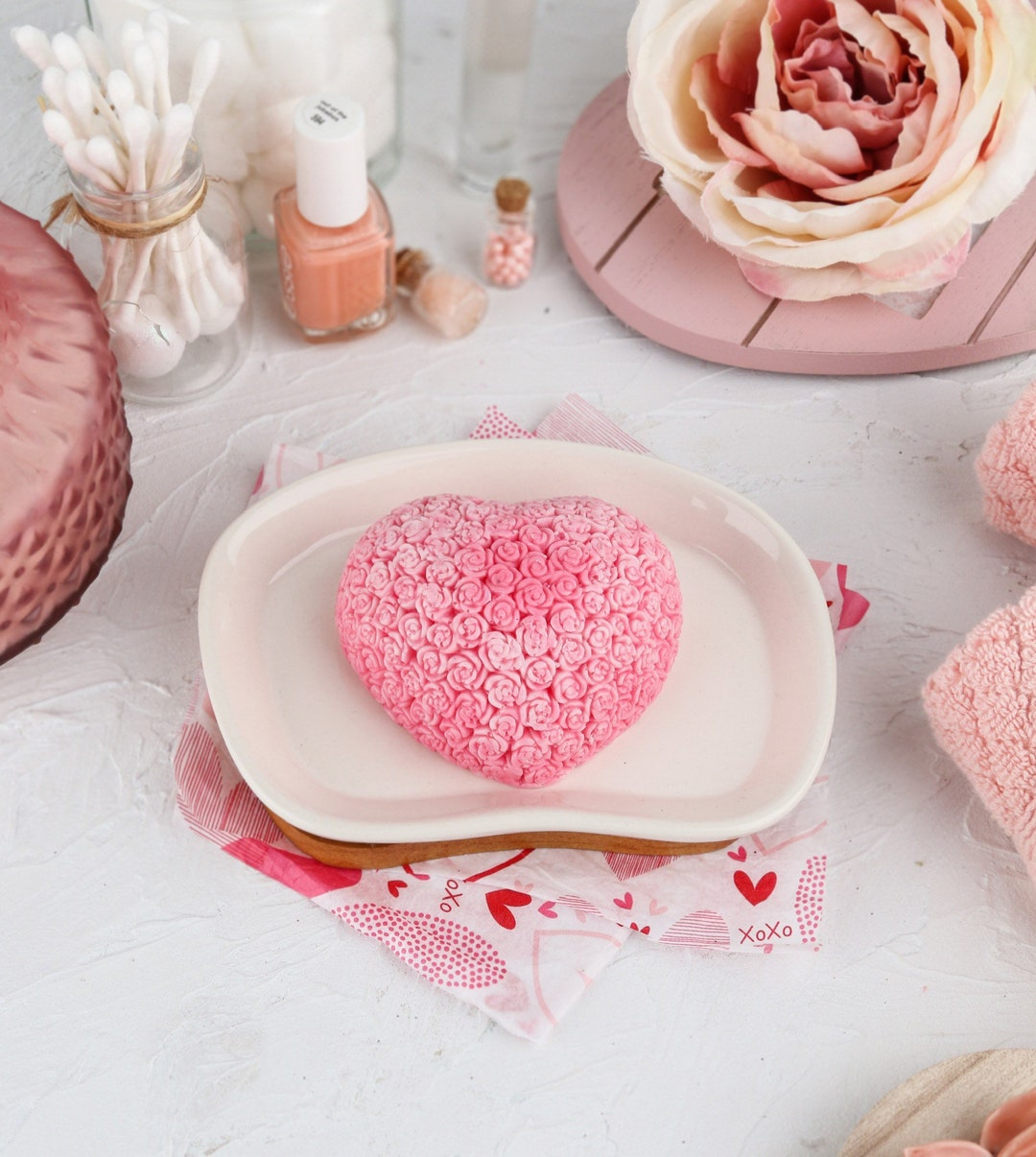 Handmade Soap, Baby Shower Soap, Heart Soap, Pink Soap, Love Soap ...