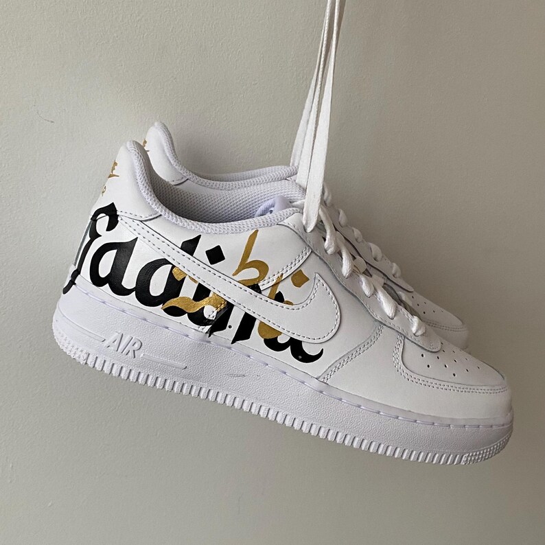 Calligraphy Arabic Own Name Hand-painted Nike Air Force 1 Sneakers ...