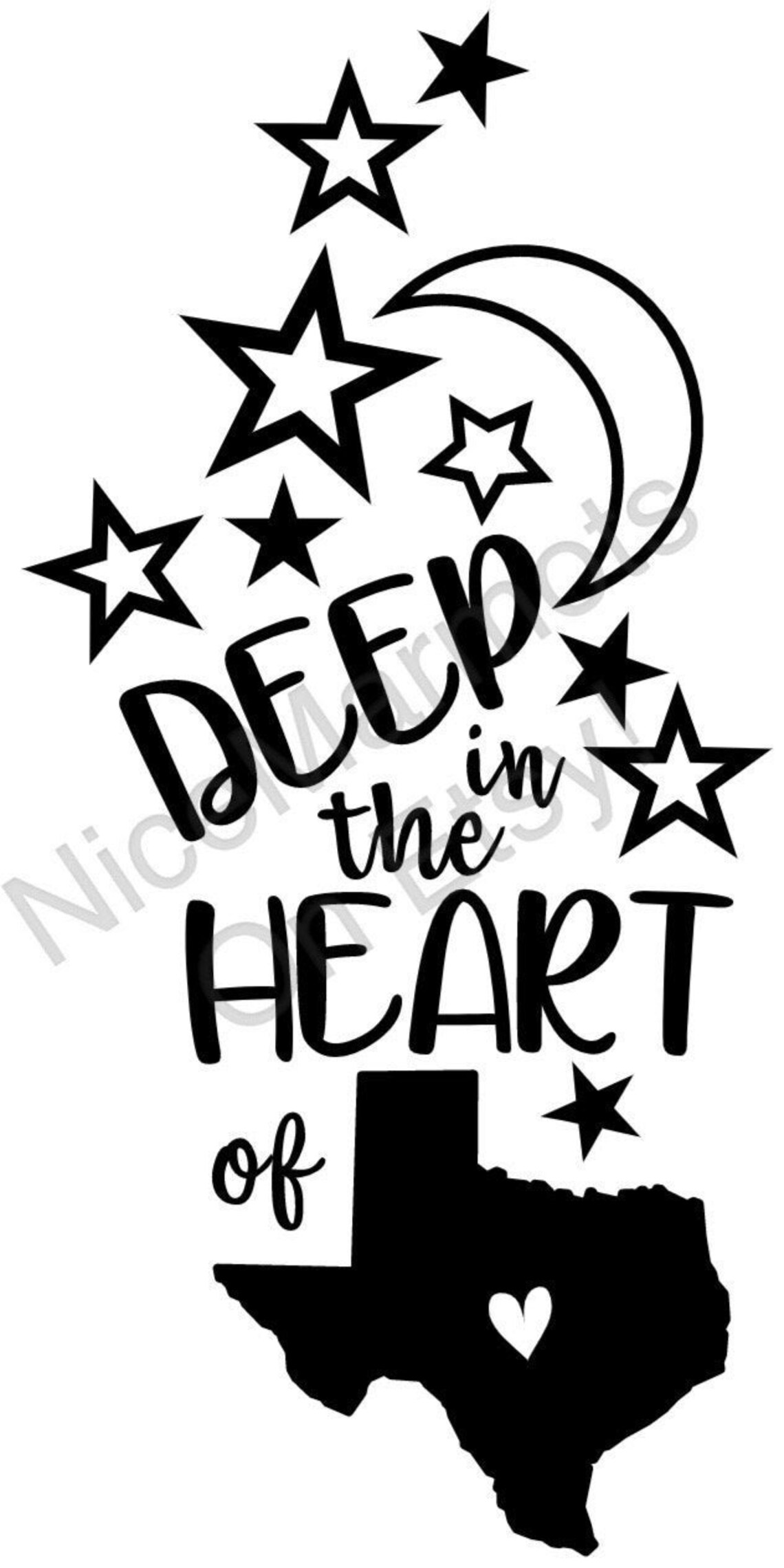 Deep in the Heart of Texas / SVG and JPEG Digital Download / | Etsy