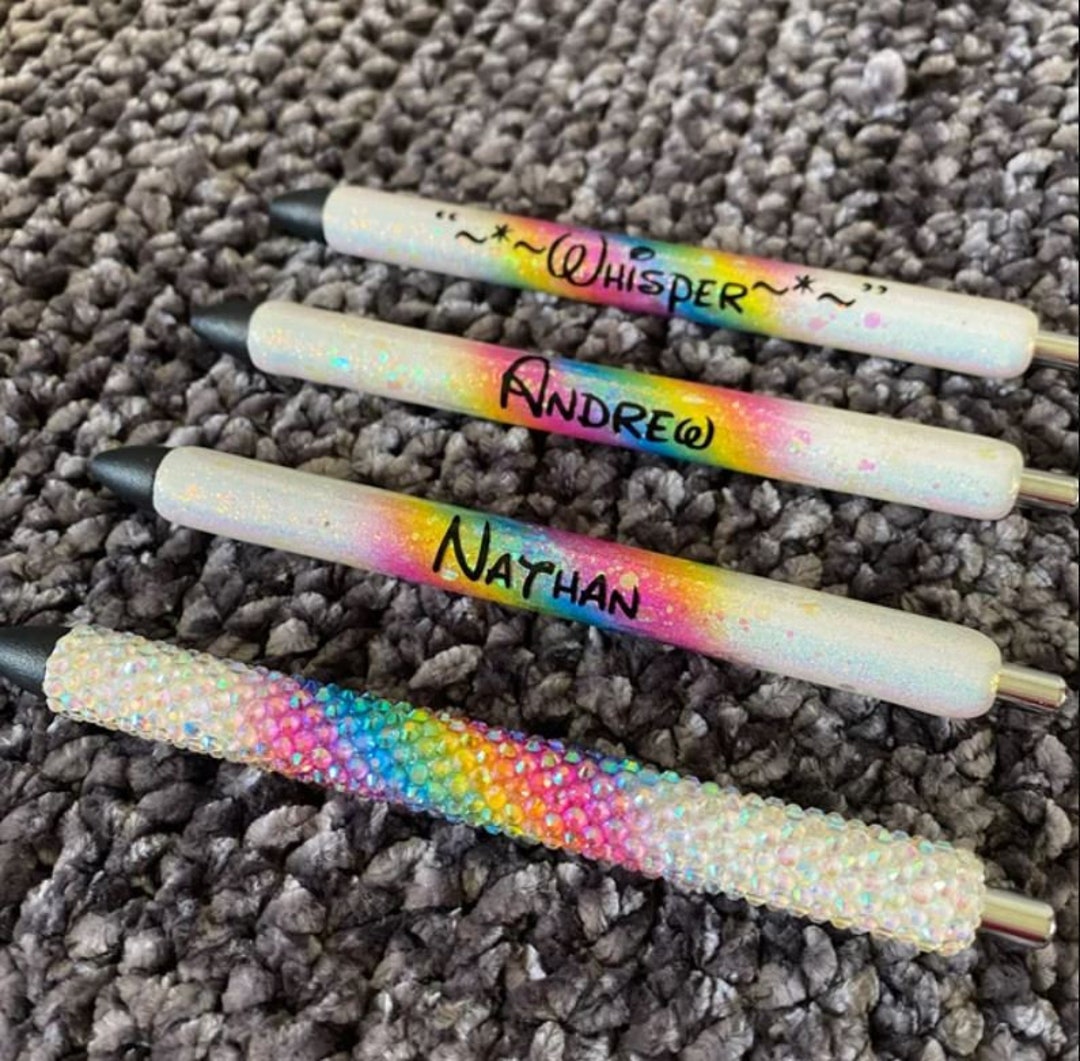 Unicorn Burst Glitter Pen Personalized Refillable & Customizable ...