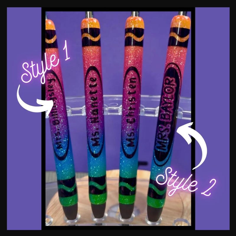 Personalised Rainbow Pens - Etsy