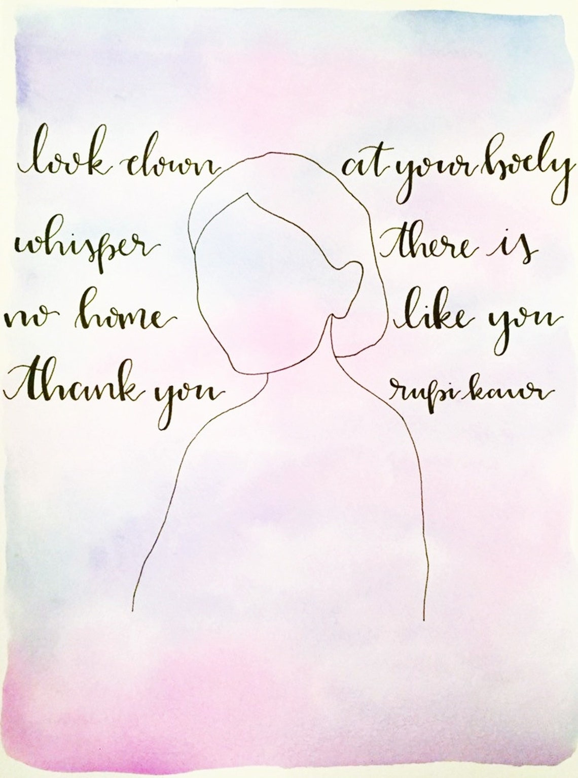 Rupi Kaur Watercolor - Etsy