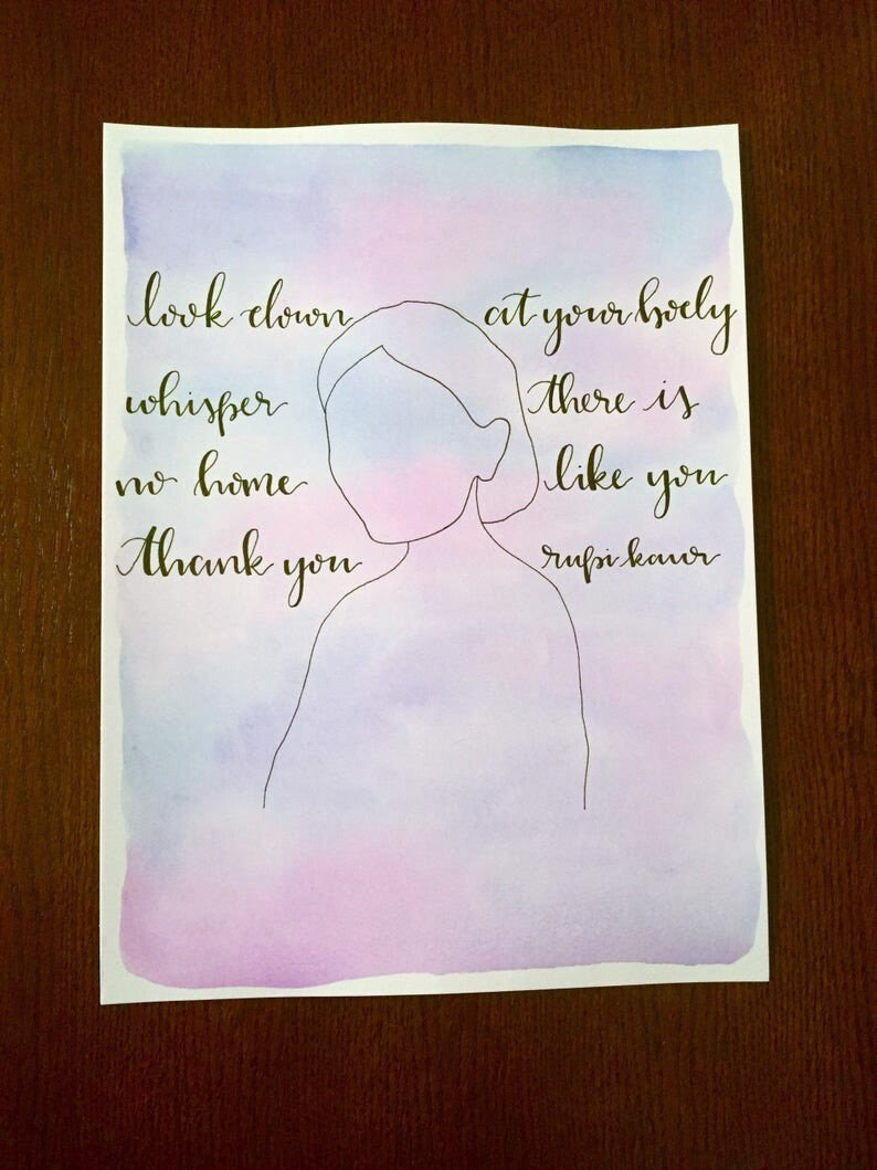 Rupi Kaur Watercolor | Etsy