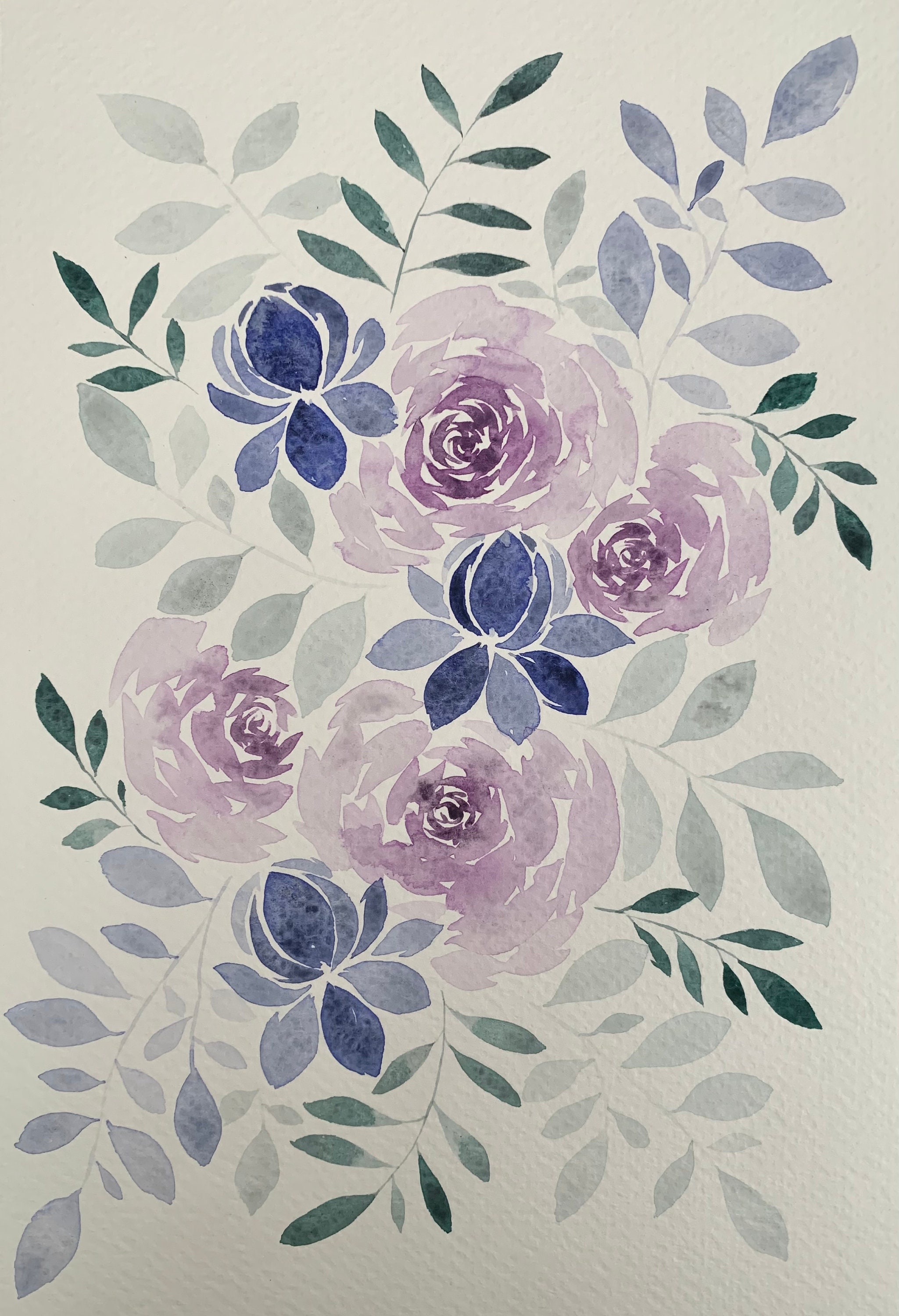 Watercolor Flowers - Etsy