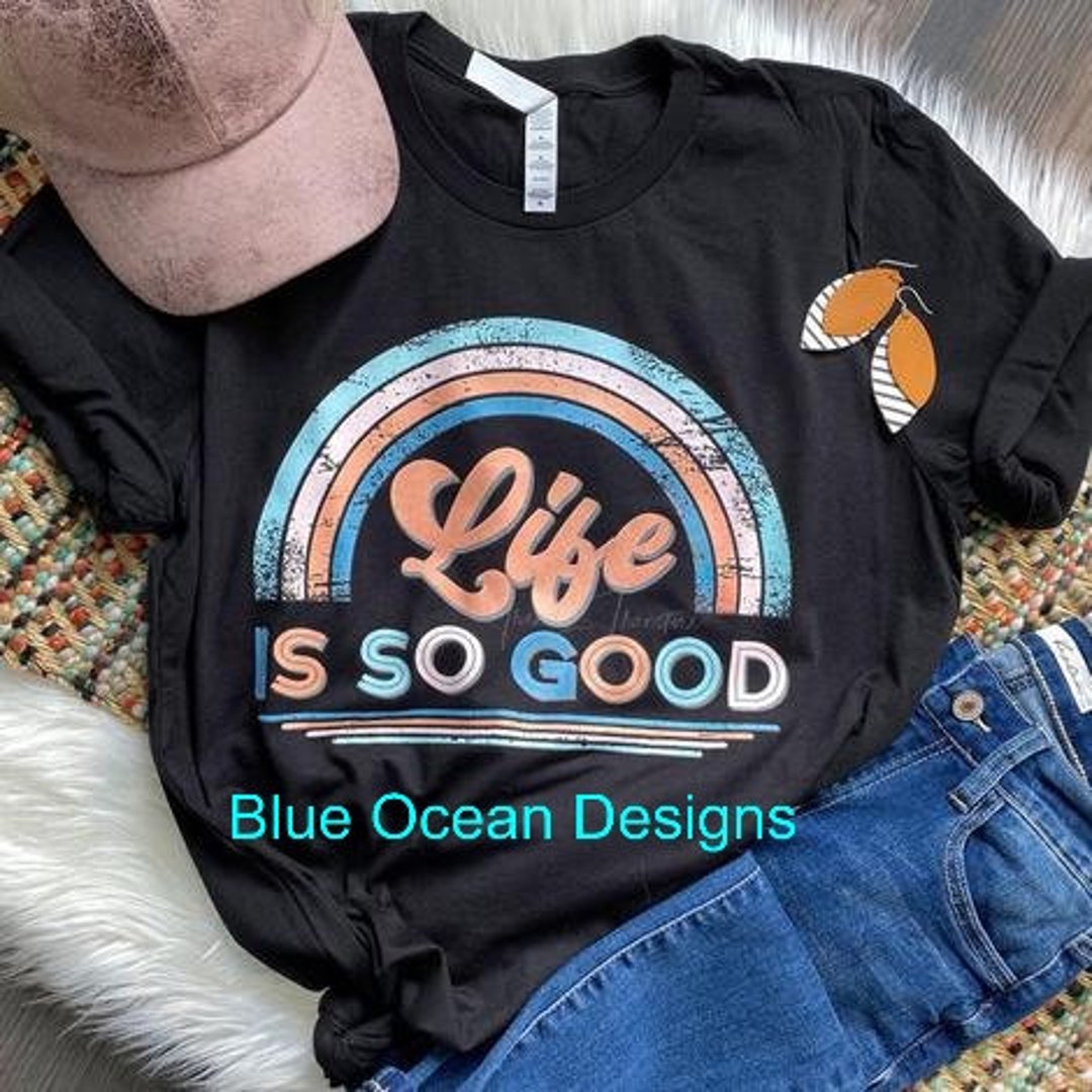 Life is so Good Retro Tee Vintage Design - Etsy