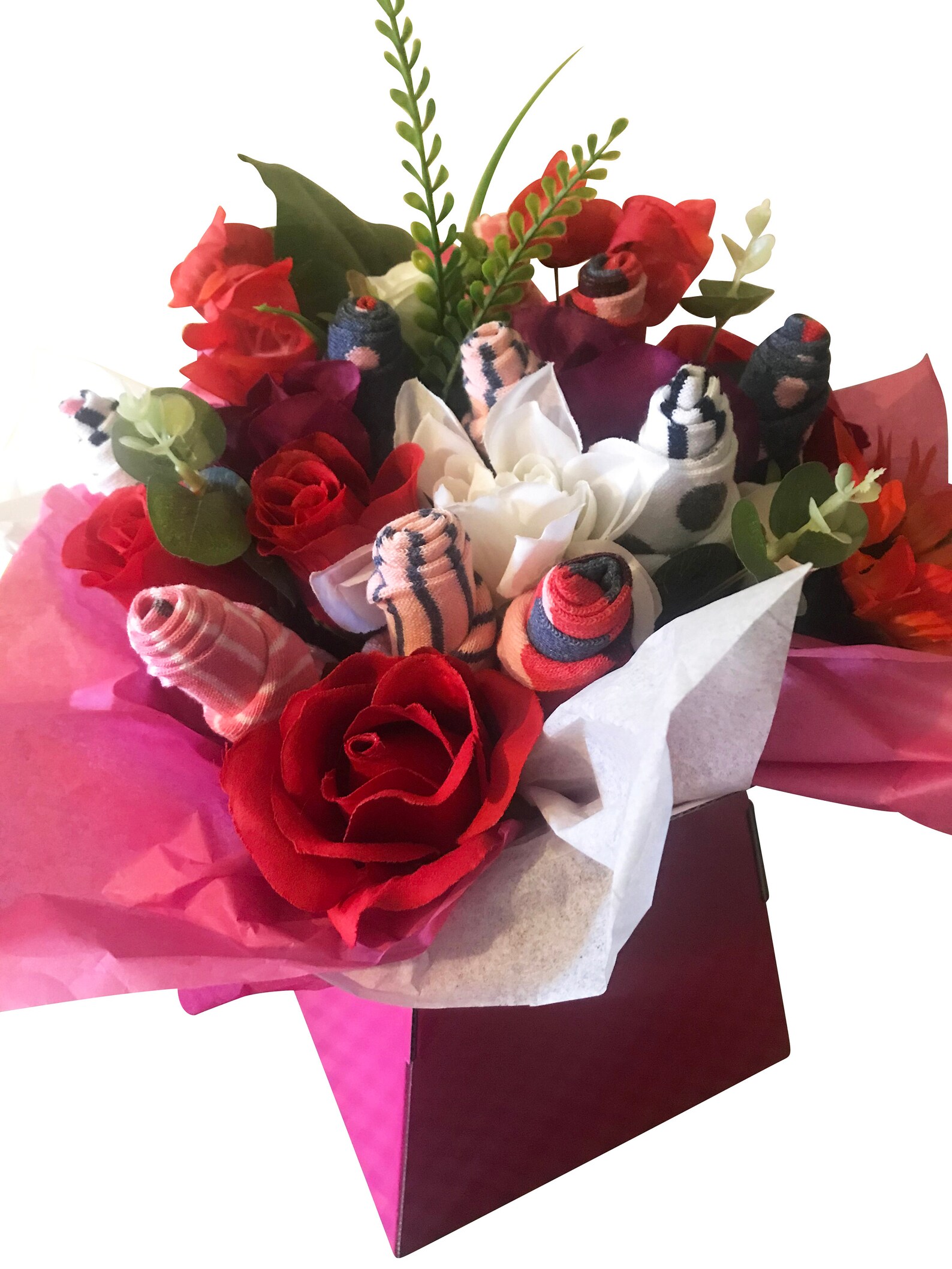 SOCK FLOWER BOUQUET Handmade Sock Bouquet Personalised - Etsy UK
