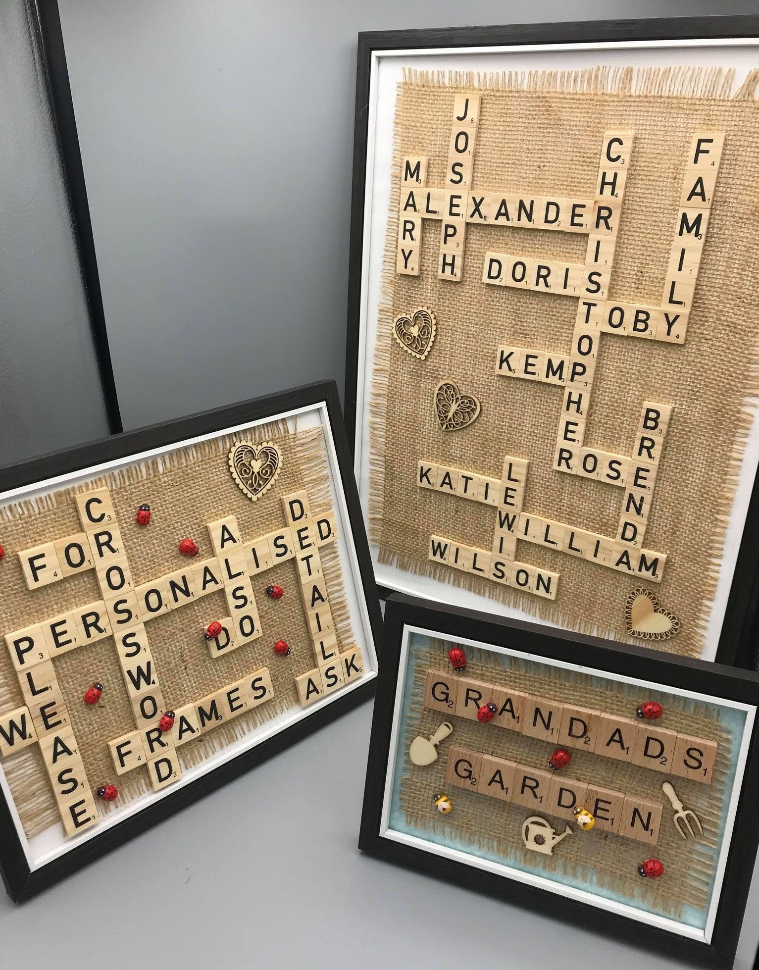 PERSONALISED SCRABBLE FRAME Wedding Gift Engagement Frame | Etsy