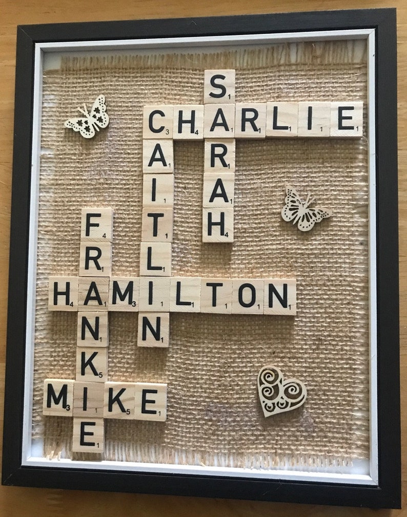 PERSONALISED SCRABBLE FRAME Wedding Gift Engagement Frame - Etsy