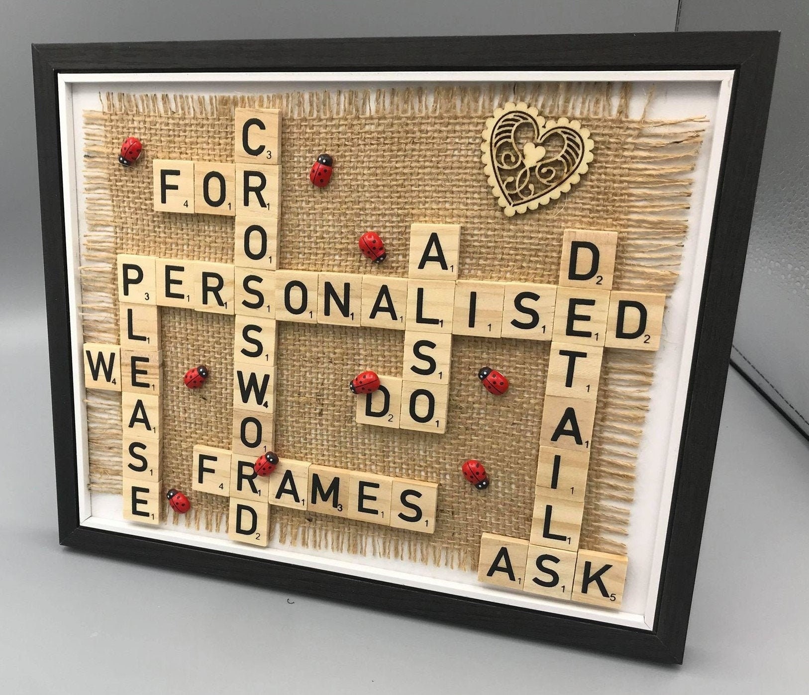 PERSONALISED SCRABBLE FRAME Wedding Gift Engagement Frame | Etsy