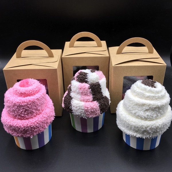 Fuzzy Sock Cupcakes - Etsy