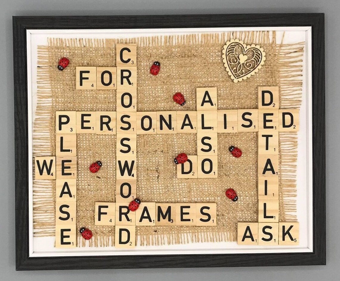 PERSONALISED SCRABBLE FRAME Wedding Gift Engagement Frame | Etsy
