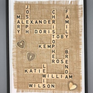 PERSONALISED SCRABBLE FRAME Wedding Gift Engagement Frame | Etsy