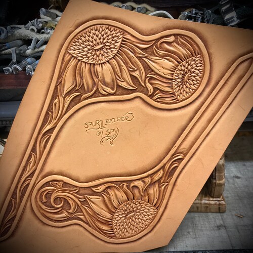 SUNFLOWER BELT PATTERNS 2 Different Repeating Leather Belt - Etsy