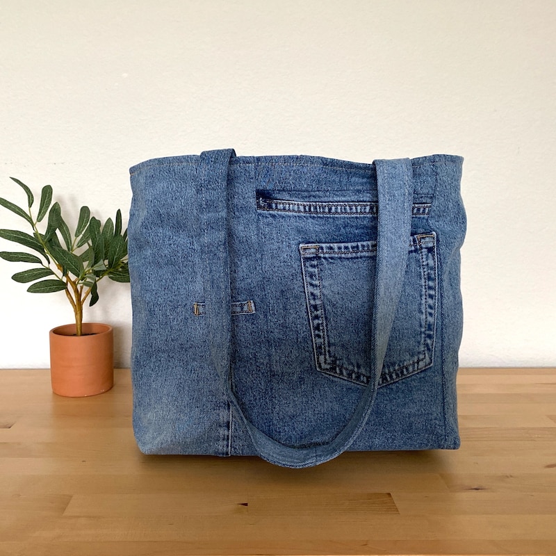 Upcycled Jeans Bag - Etsy