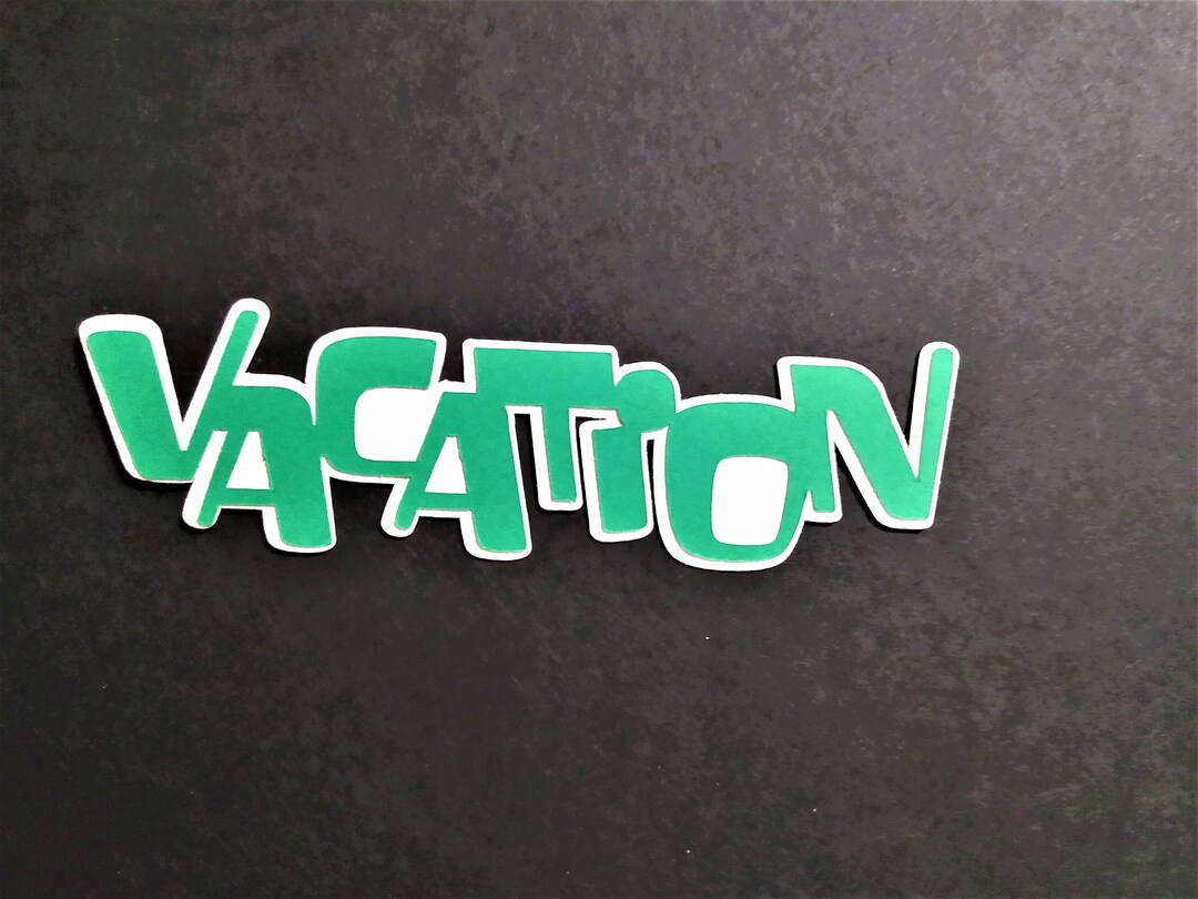 1 Piece Vacation Assorted Layered Words 4 X 1 - Etsy