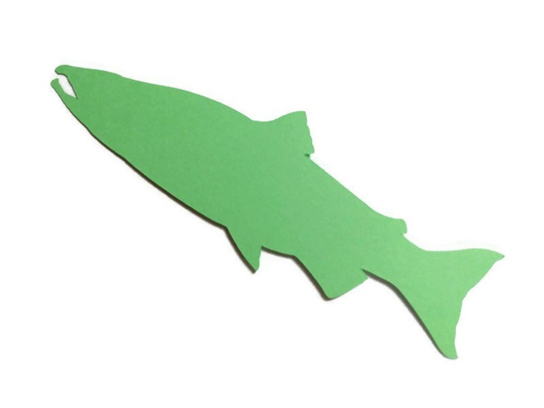 Salmon Fish Die Cuts - Cardstock Scrapbooking Embellishments (6 Pieces ...