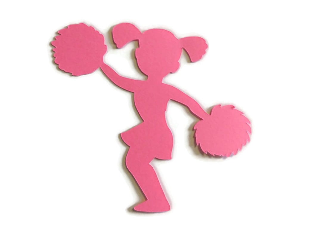 6 Pieces Cheerleader Sports Cardstock Die Cuts You Chose Color & Size ...