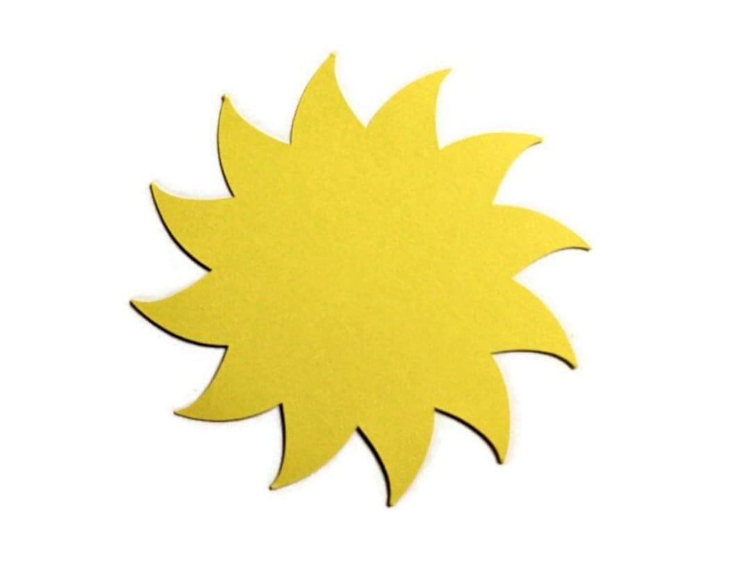 6 Pieces Sun Cardstock Die Cuts You Chose Color & Size Scrapbook ...