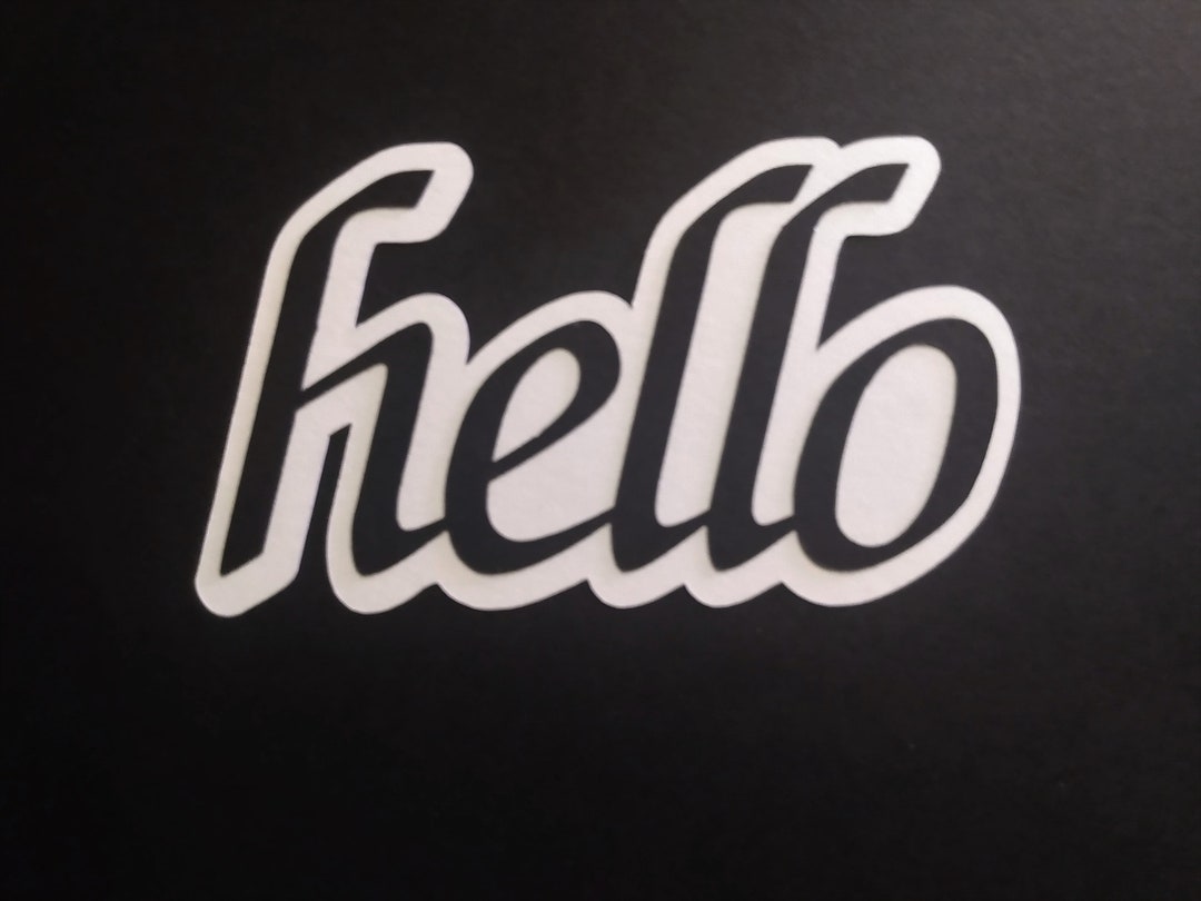 Hello Die Cut Cardstock Layered Words Sentiments 6 Pieces You - Etsy