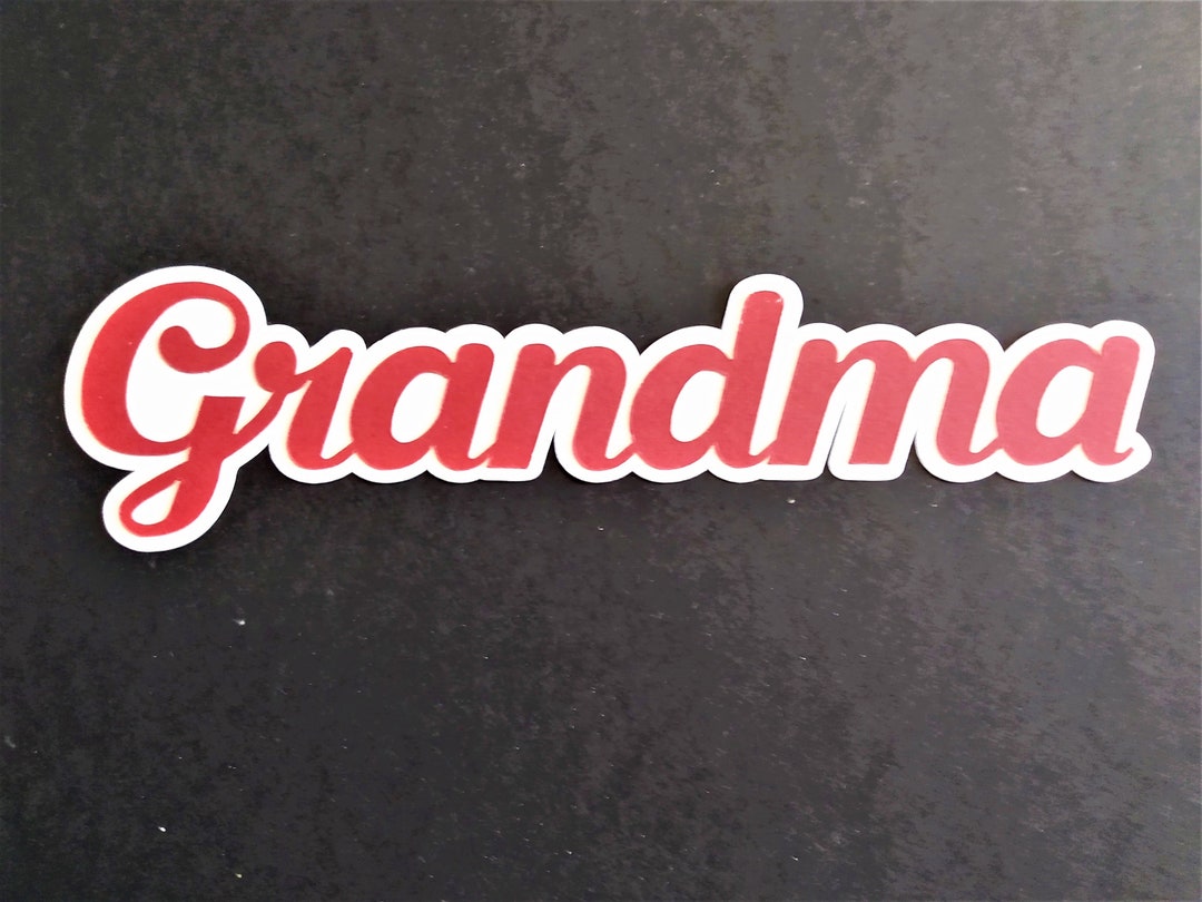 Grandma Die Cut Cardstock Layered Words Sentiments 6 Pieces - Etsy