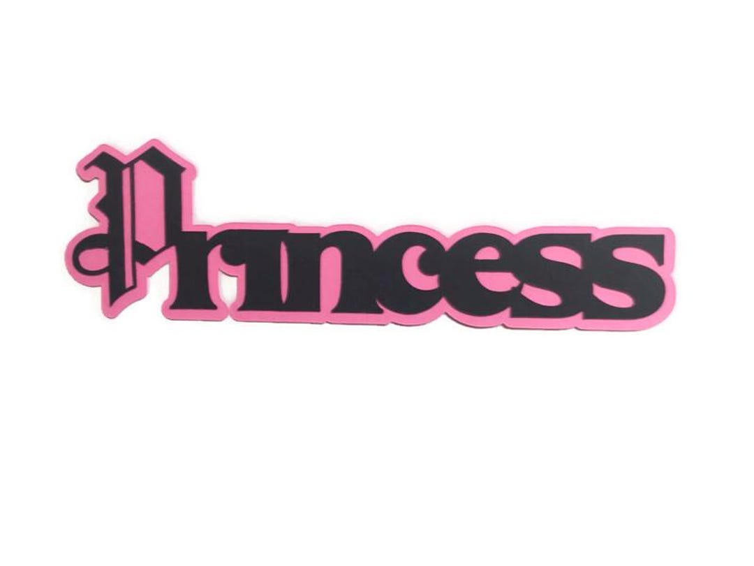 6 Pieces Princess Die Cut Cardstock Layered Words Sentiments You Chose ...