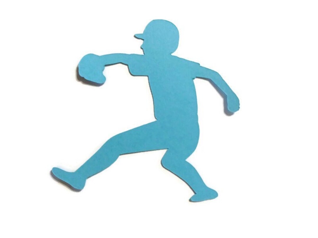 Die Cut Baseball Pitcher Sports Cardstock 6 Pieces You Chose Color ...