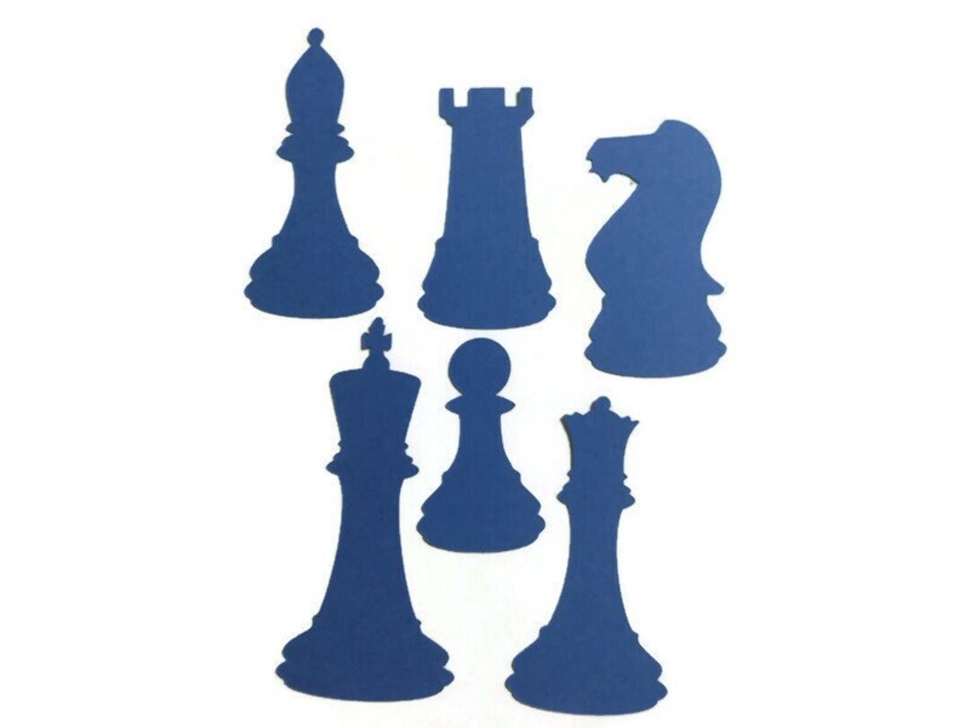 6 Sets Chess Pieces Cardstock Die Cuts You Chose Color & Size Scrapbook ...