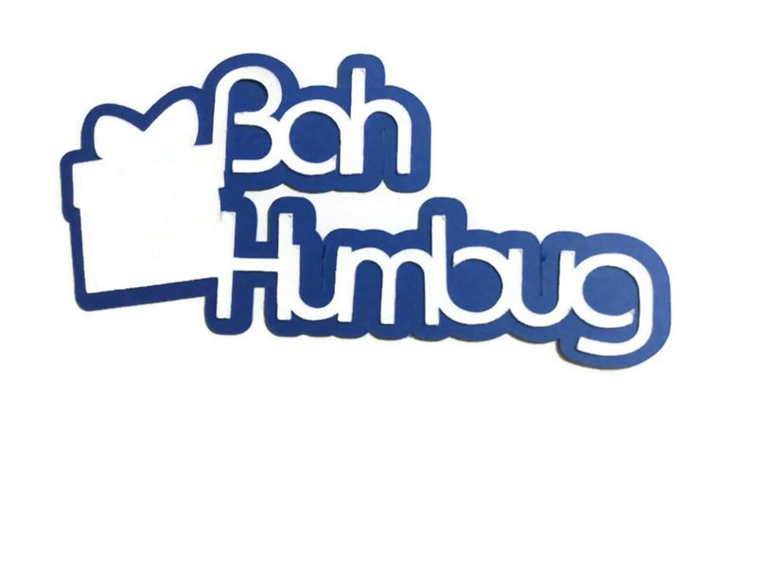1 Piece Bah Humbug Christmas Cardstock Layered Word Die Cut - Etsy ...