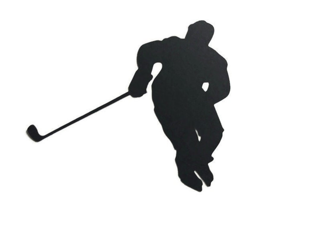 Die Cut Hockey Player Cardstock 6 Pieces You Chose Color - Etsy