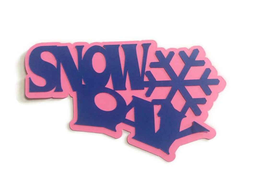 1 Piece Snow Day Cardstock Layered Word Die Cut - Etsy