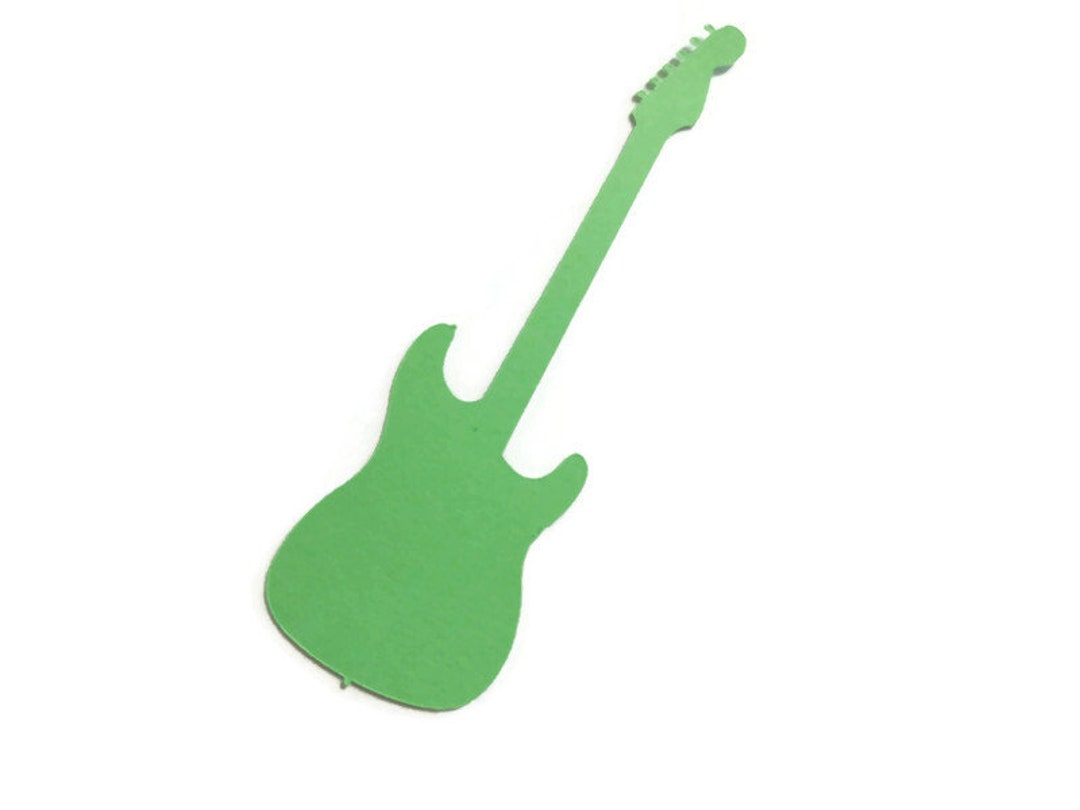 6 Pieces Guitar Music Cardstock Die Cuts You Chose Color & Size ...