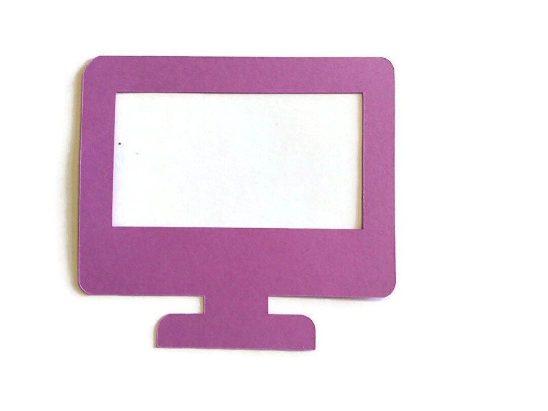 6 Pieces Computer Monitor Picture Photo Frames Cardstock Die Cuts ...