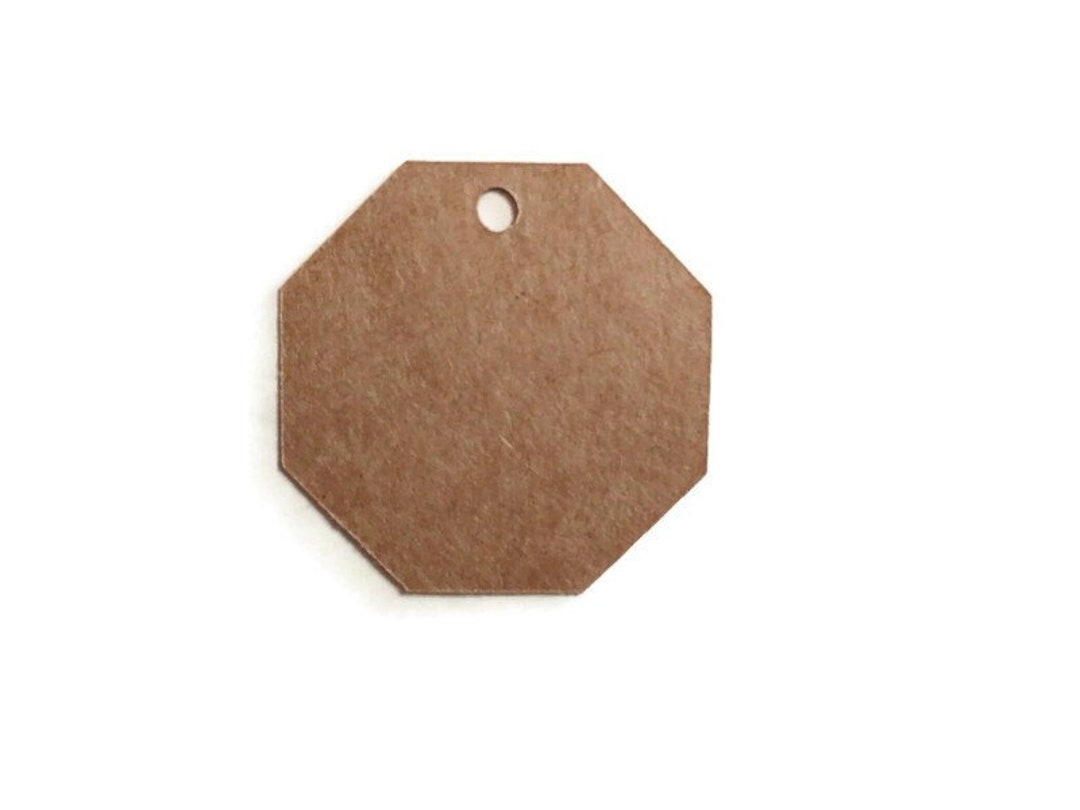 Octagon Die Cut Gift Tags Cardstock 25 Pieces No Strings - Etsy