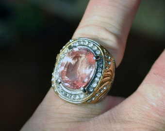 Padparadscha ring | Etsy