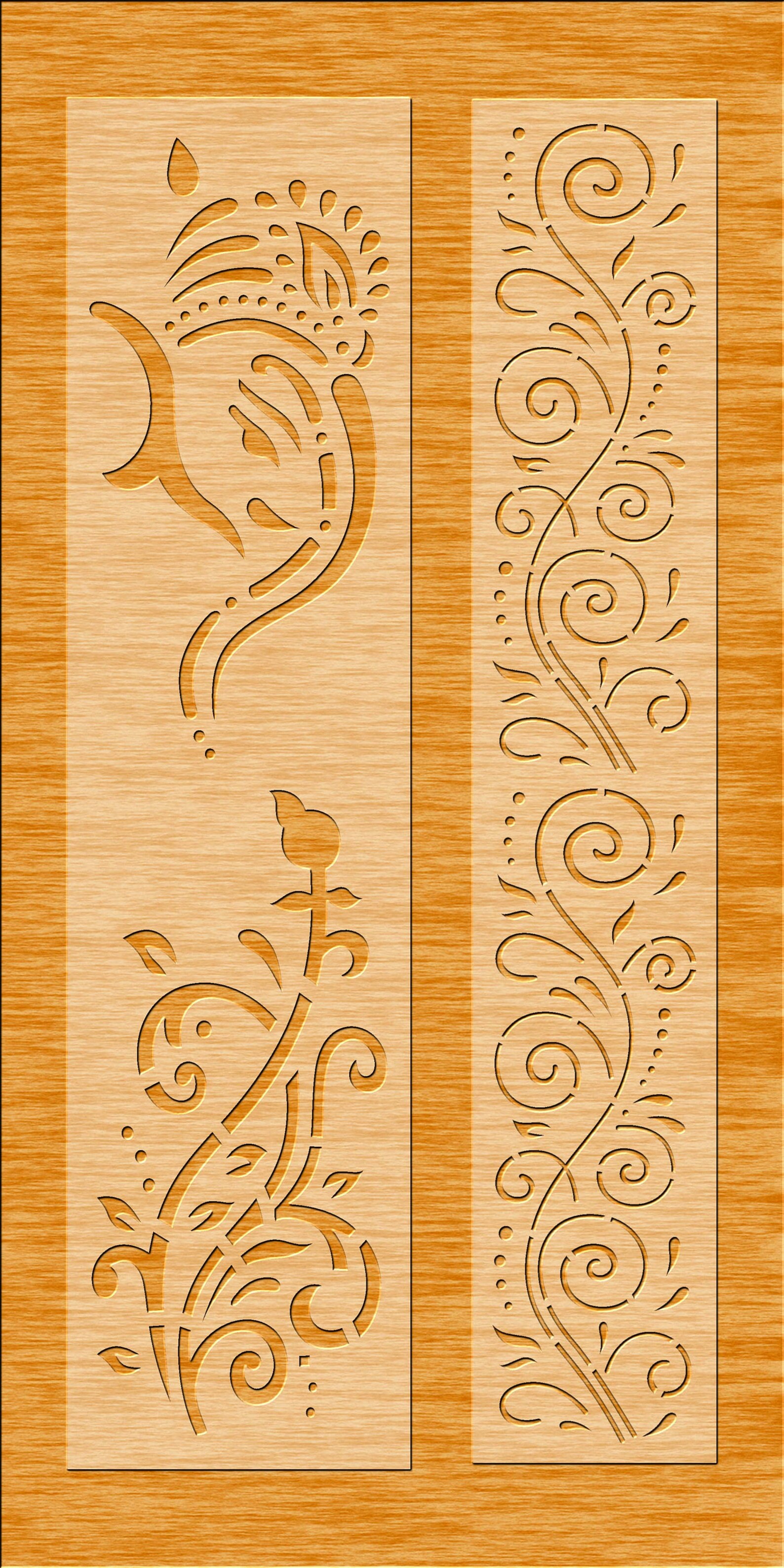 6 Decorative Panel Door Panels Stencil Templates Privacy - Etsy Canada